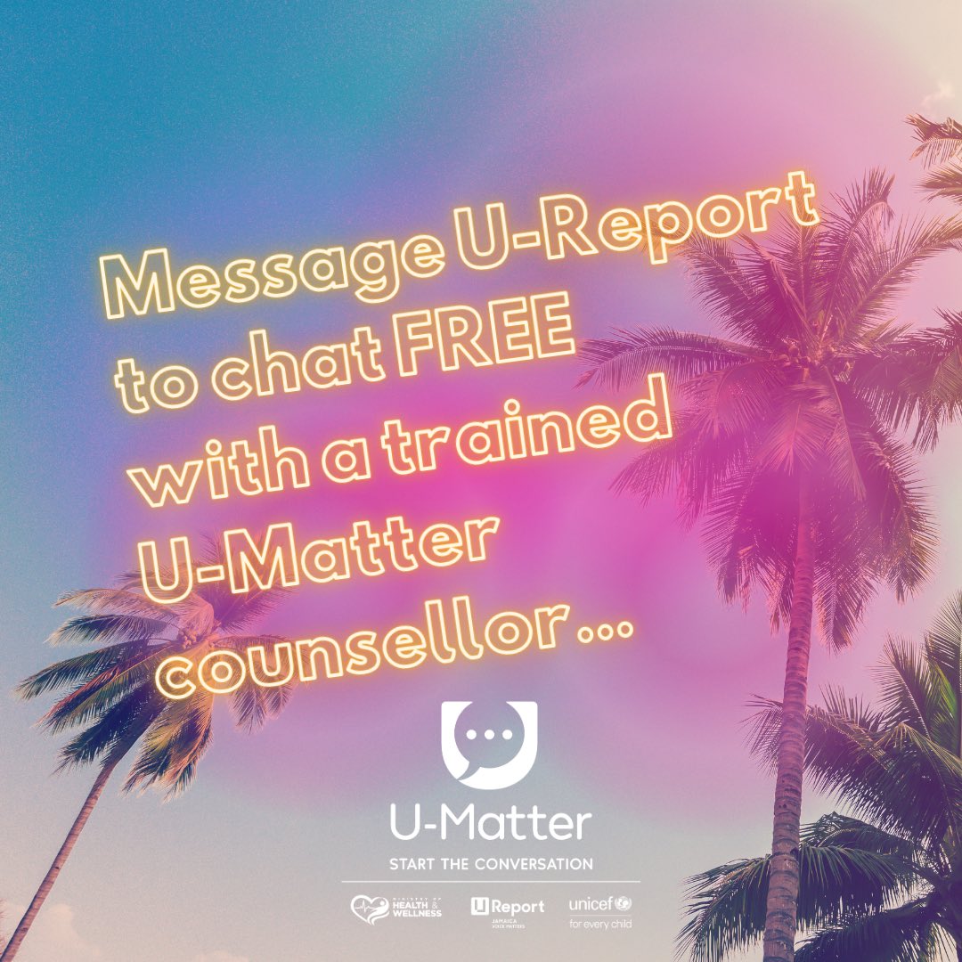 UNICEF Jamaica on Twitter: "RT @UReportJamaica: Our U-Matter chatline for youth marks is one ...