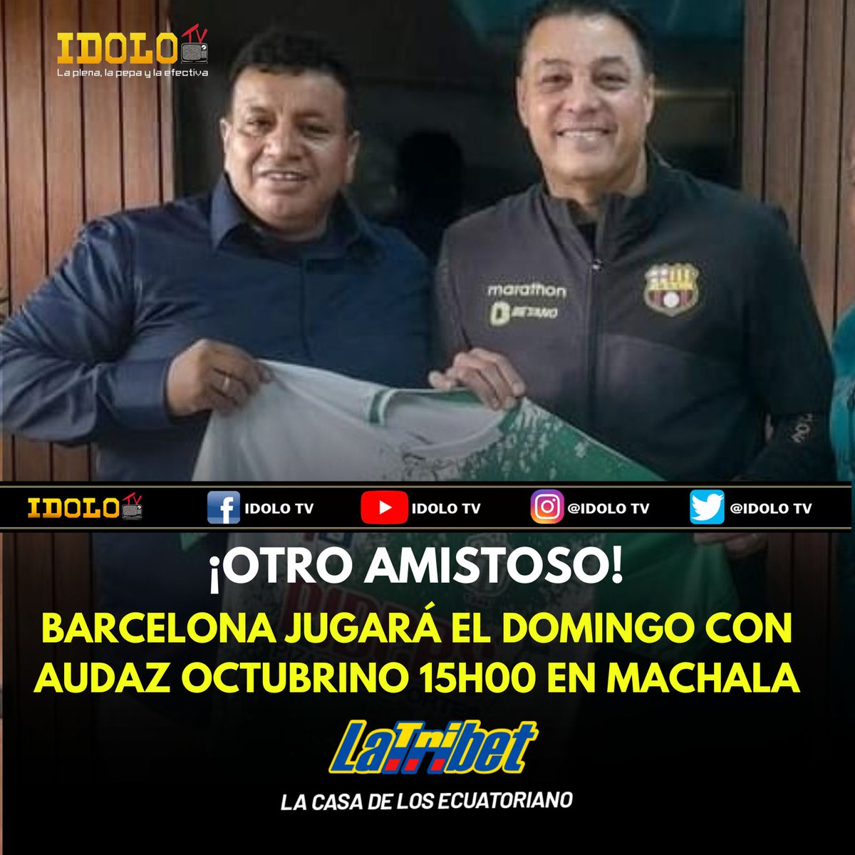Idolo Tv On Twitter Otro Amistoso‼️ Barcelona Enfrentará A Audaz