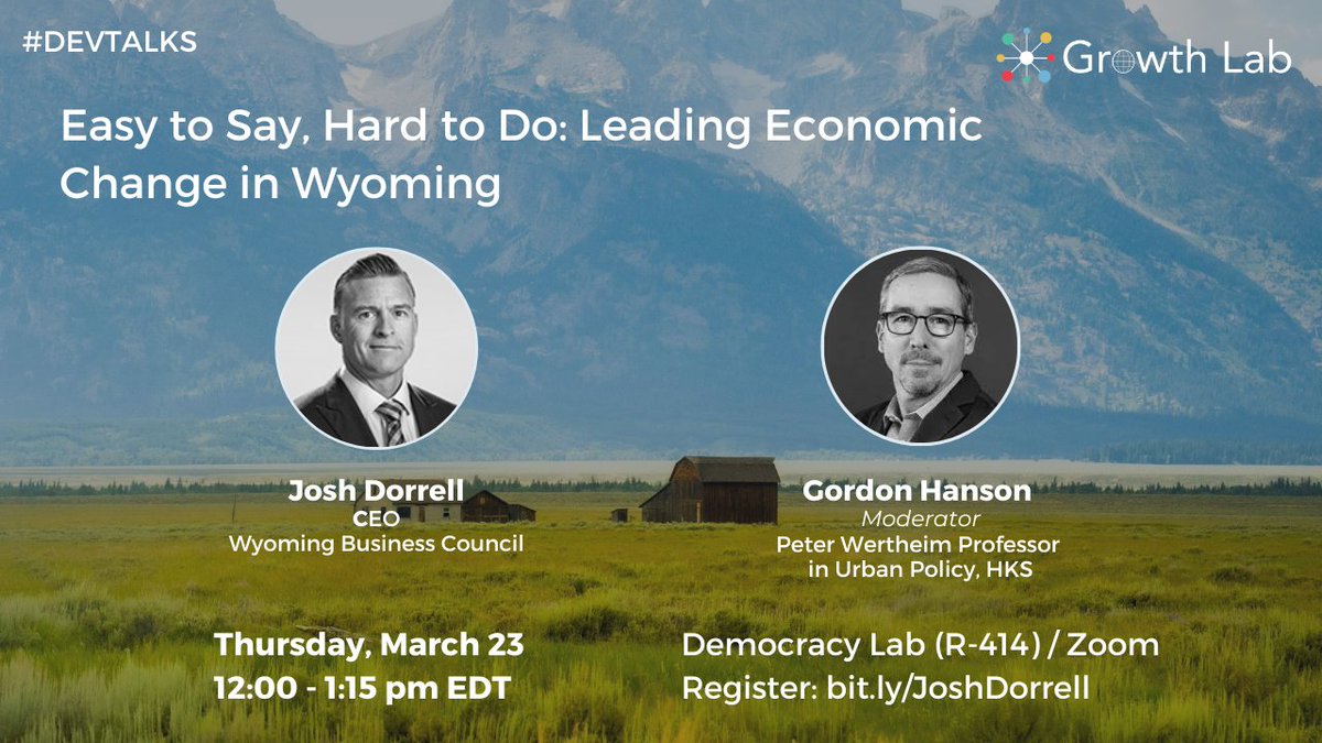 Harvard's Growth Lab on Twitter: "TOMORROW (3/23): Join Josh Dorrell of @WyoBizCouncil and ...