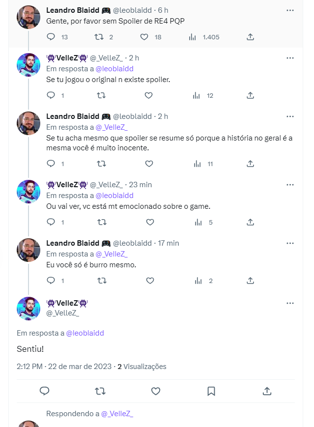 Leandro Blaidd 🎮 on Twitter: "Eu que senti mas eu que block. Piada pronta. 🤣"