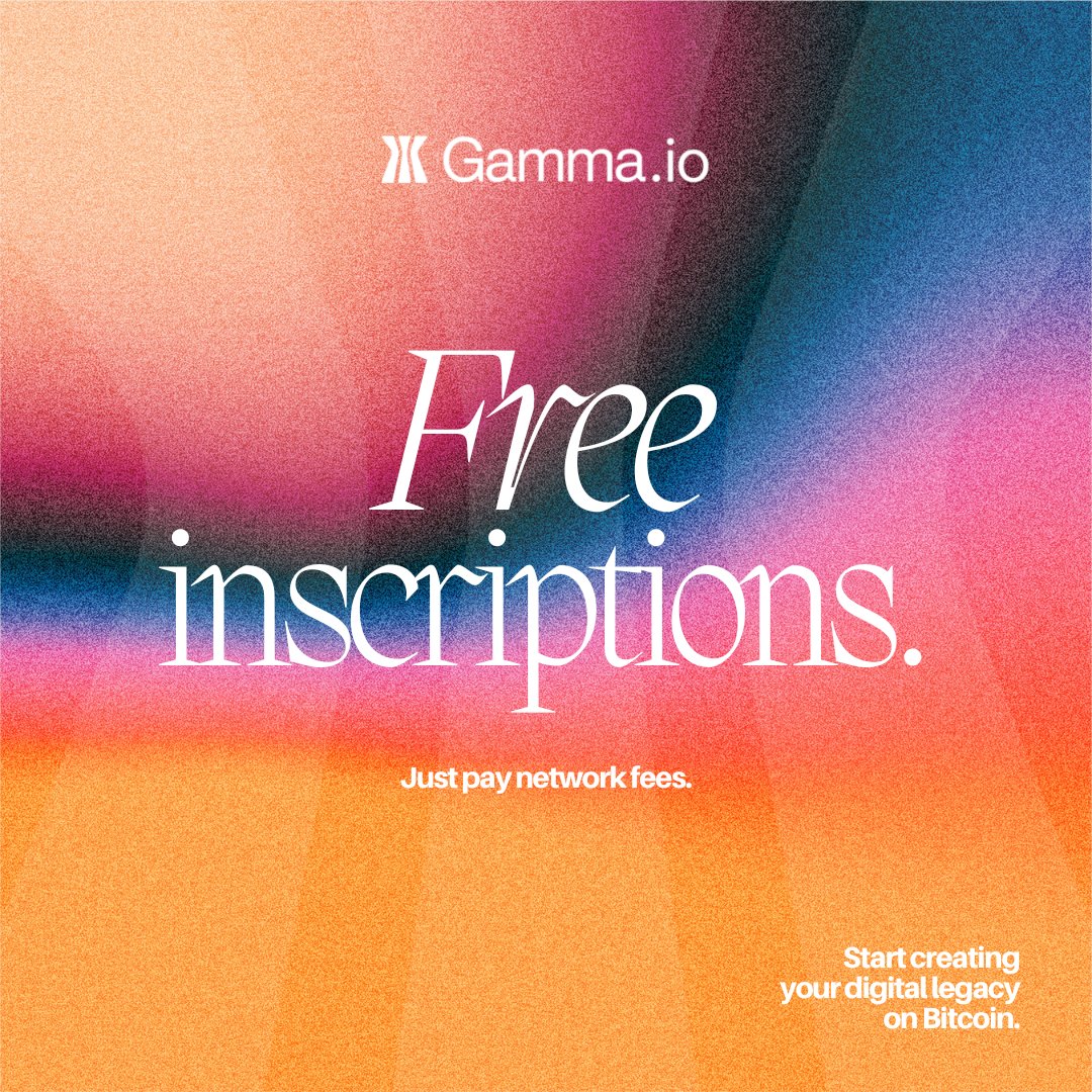 Gamma.io on Twitter: "Starting today, single inscriptions of images or text have no service fees ...