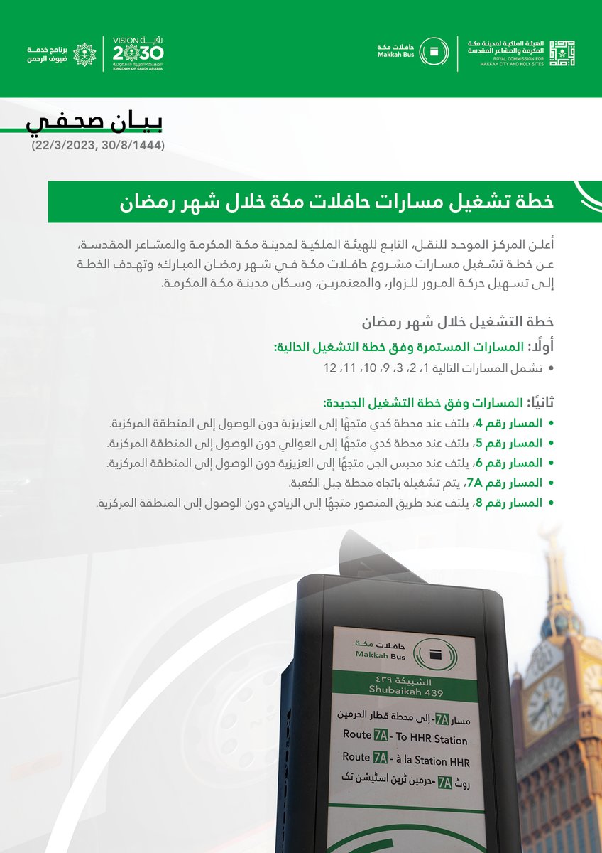 حافلات مكة On Twitter خطة الهيئة الملكية لمدينة مكة المكرمة والمشاعر