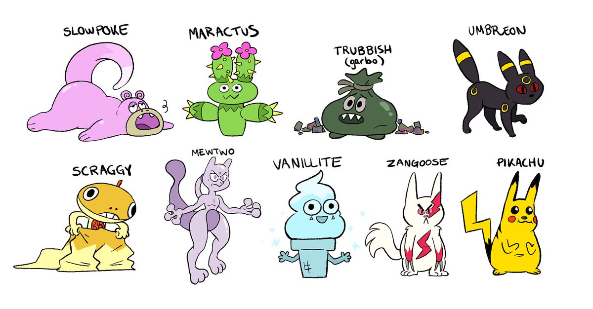 Dot 🐶 Vtuber On Twitter Pokemon Draws Last Night Based On Only Chats Description Im