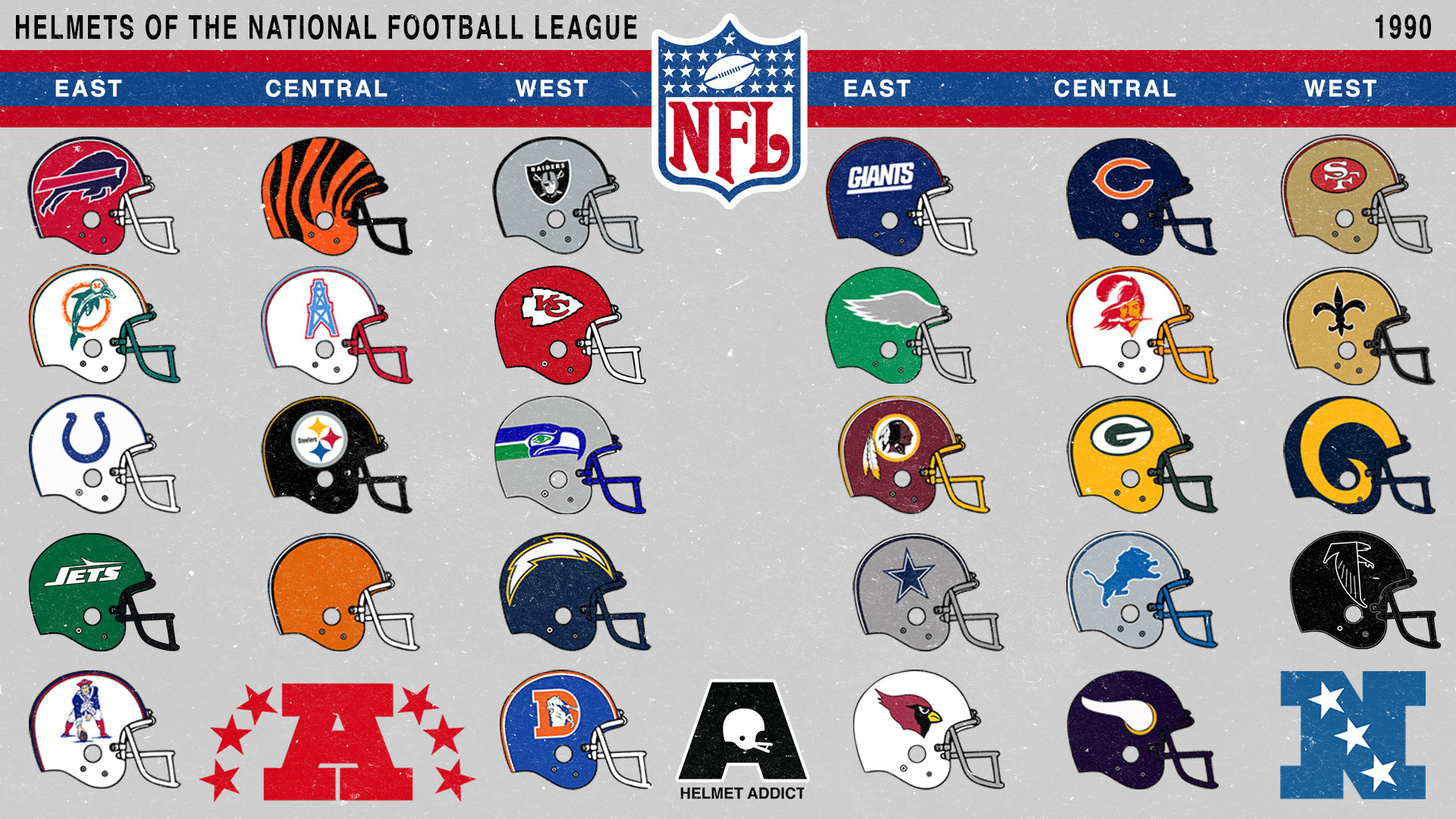 1990 Nfl Team Logos