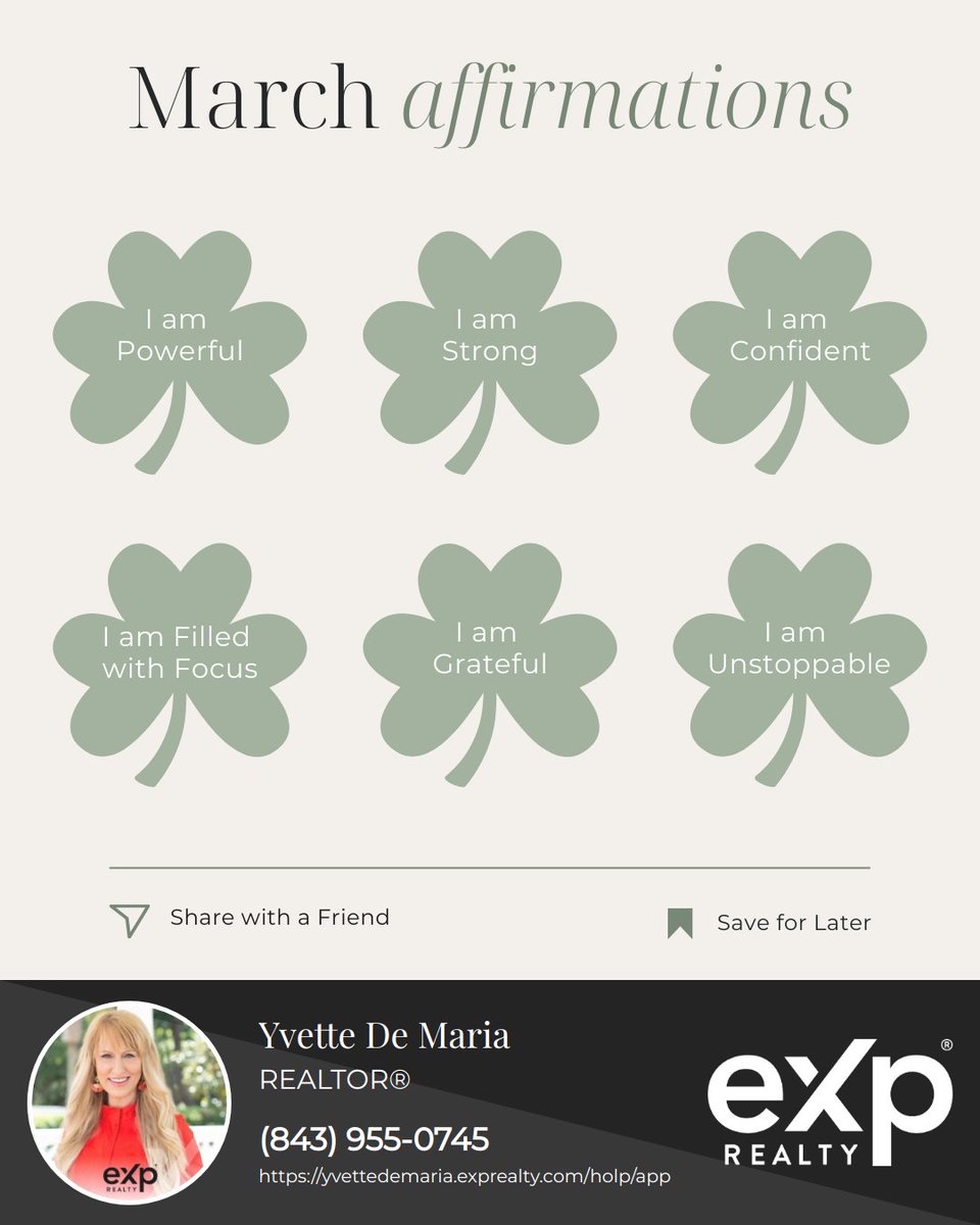 The Genysys Group on Twitter: "March Affirmations 💚 Use these positive ...