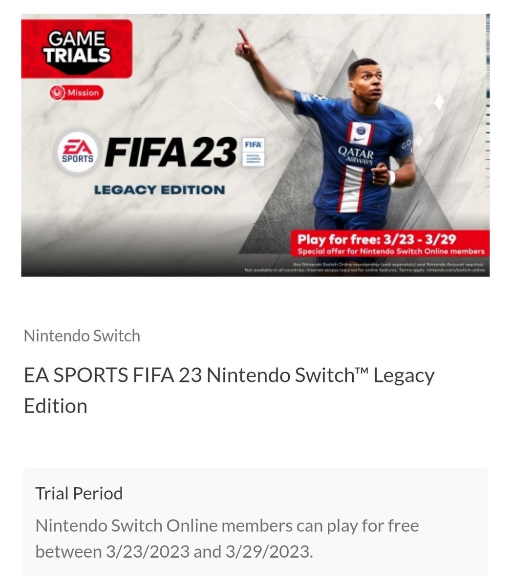 PlaymenID 🎮 on Twitter: "Buat yang langganan Nintendo Switch Online, FIFA 23 bisa dimaenin ...
