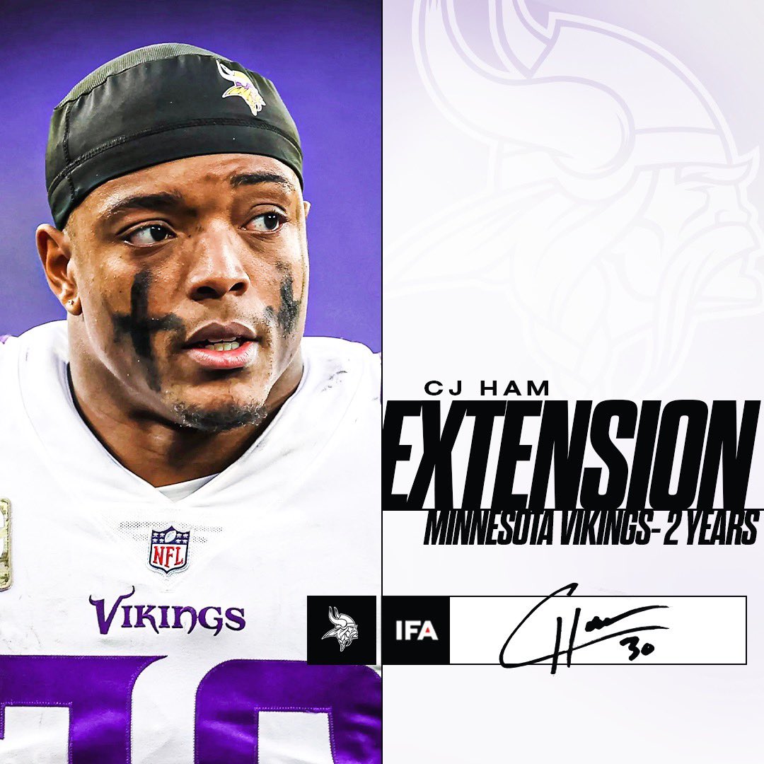 Vikingsdaily On Twitter Rt Willragatz Fullback News Cj Ham Is Back In Minnesota For Two