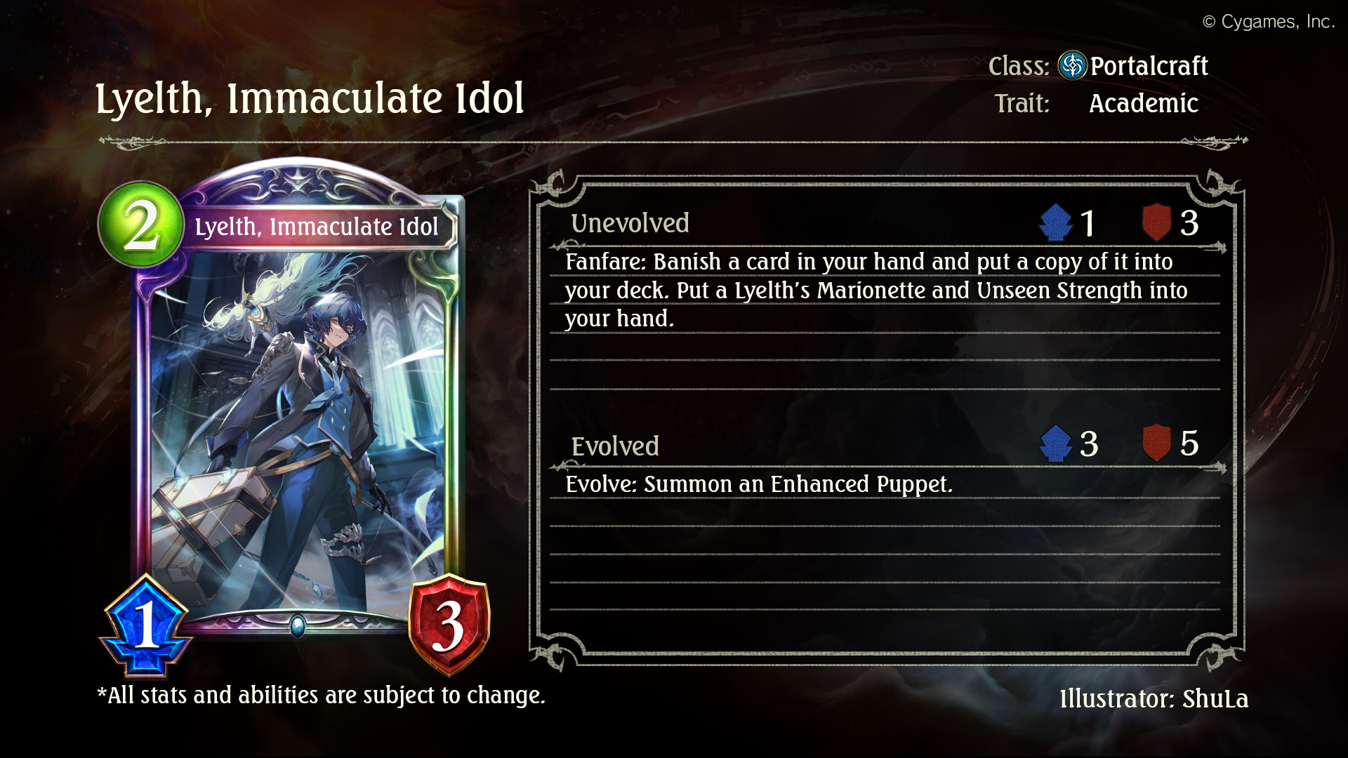 Shadowverse on Twitter: "New Academy of Ages card reveals! Lyelth, Immaculate Idol Lyelth's ...