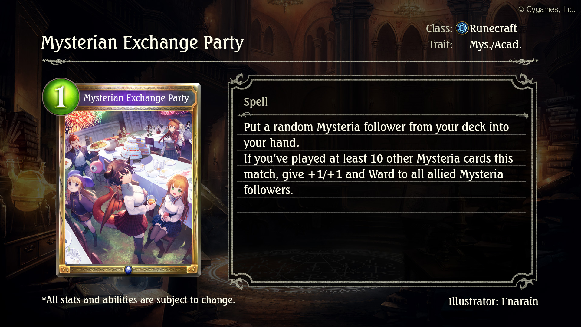 Shadowverse on Twitter: "New Academy of Ages card reveal! Mysterian Exchange Party This ...