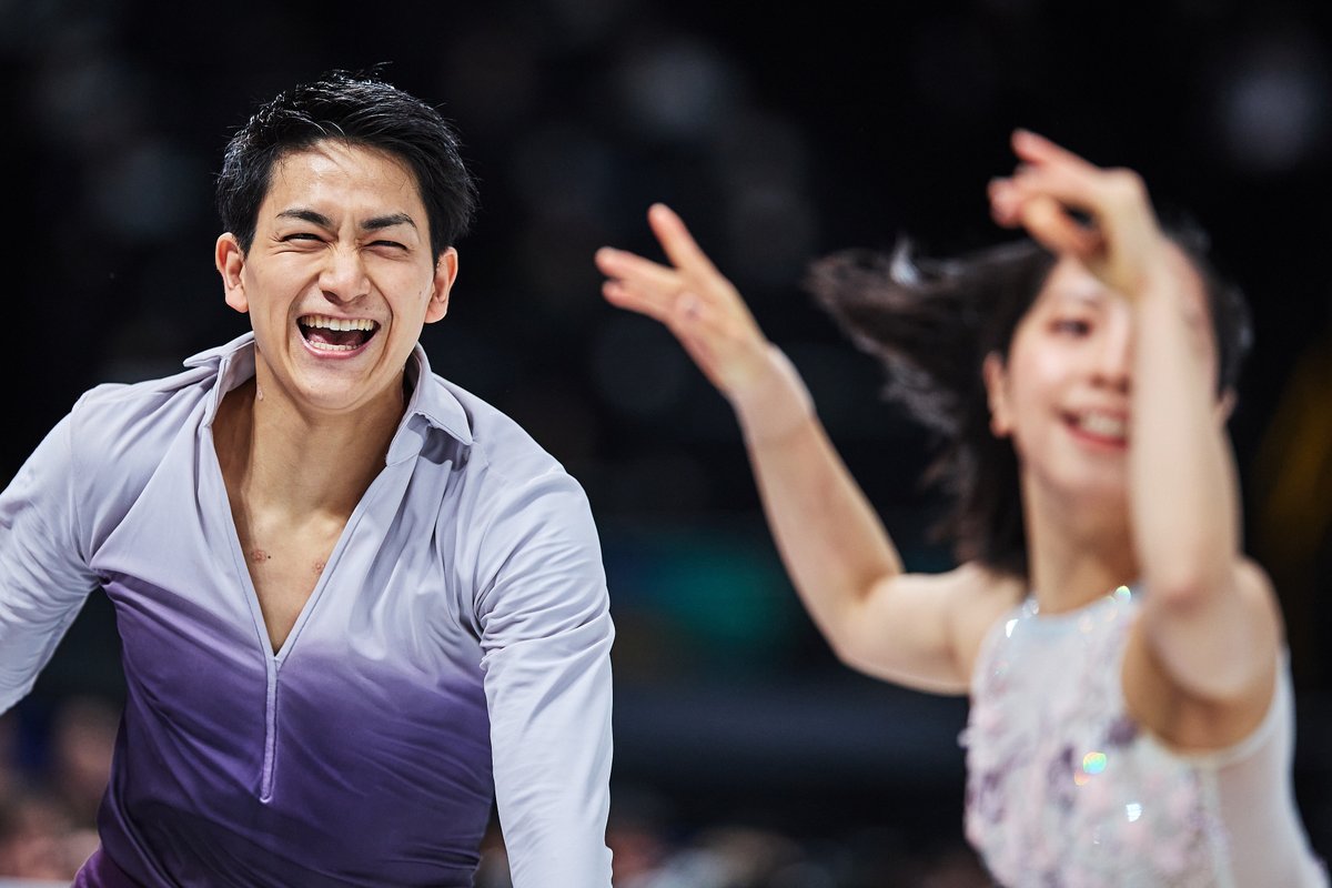 CGTN Sports Scene on Twitter: "🏅Riku Miura/Ryuichi Kihara win pairs gold at #WorldFigure💐 ⛸️The ...