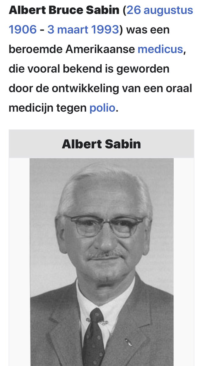 Denachtzuster(s) on Twitter: "2/9/20 REWIND - In 1960 ontwikkelt Albert Sabin het orale levende ...