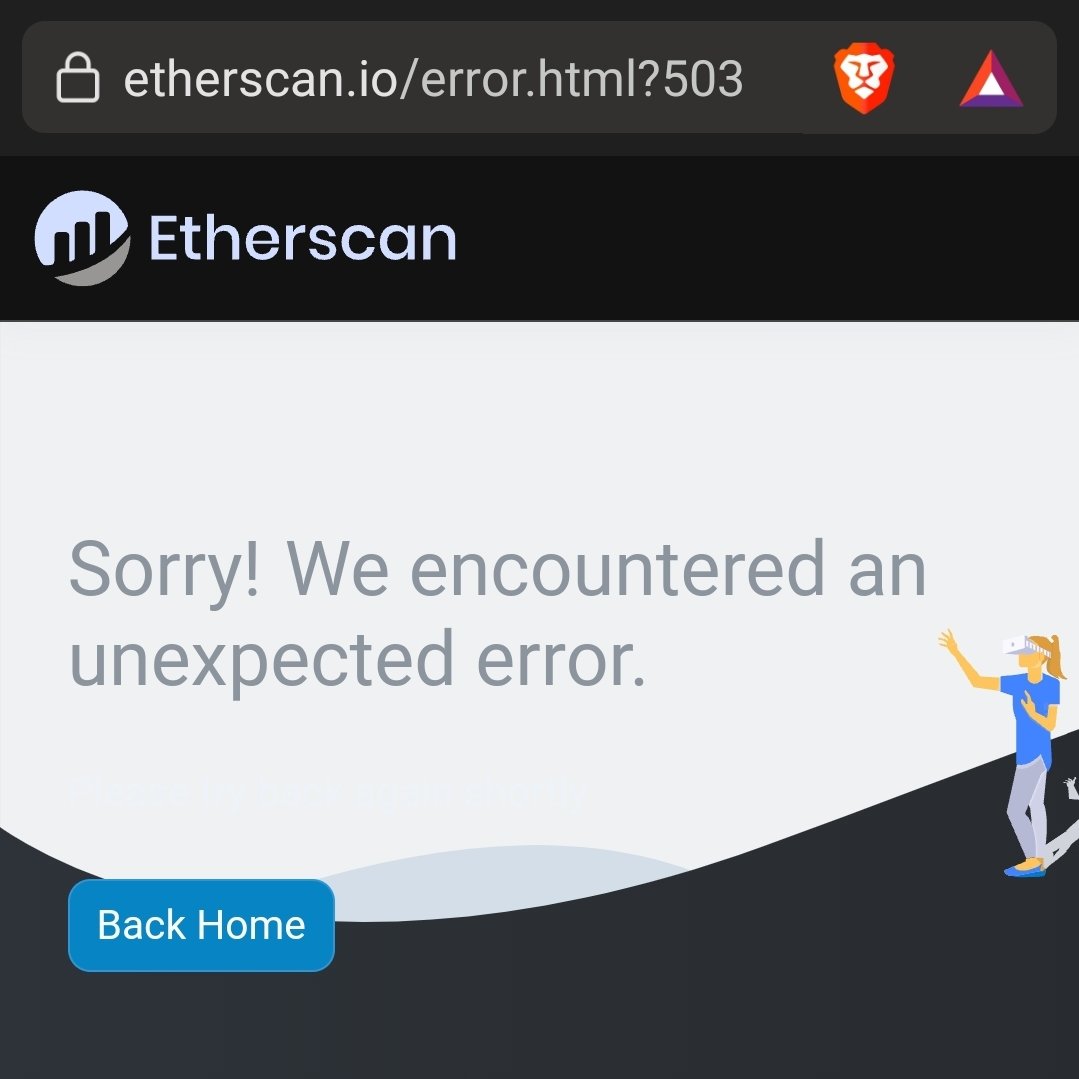 Crypto's No Conspiracy News on Twitter: "http://Etherscan.io issues?"