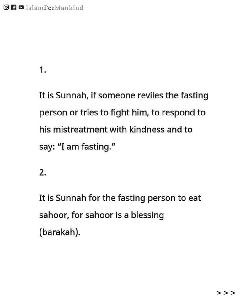 Sunnah Of Fasting 💕🌙 Beautiful Reminder 📚 - المسلسل من Cool_Ustaaz ...