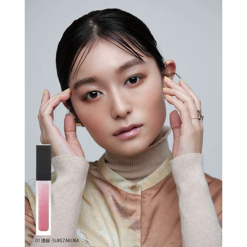 SUQQU official on Twitter: "自然な血色感とヘルシーな艶を唇に。 ケア効果と洗練された色艶を両立する新リップ。 トリートメント ラッピング リップ 定番5色 01 透 ...