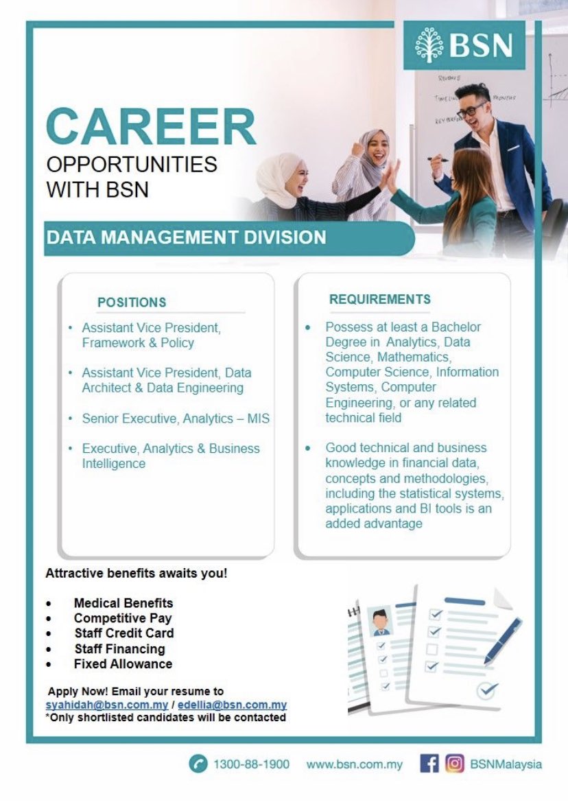 GetMe Hired 🚀 on Twitter: " BSN is HIRING 📌 Various position Apply now: https://linkedin.com ...