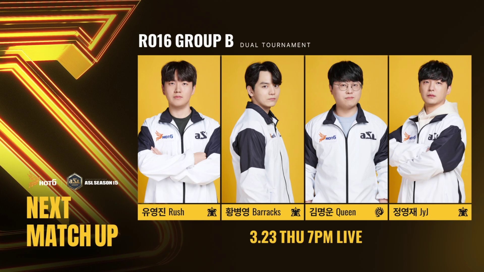 StarCraft Times on Twitter: "本日19時より、ASLシーズン15のベスト16 グループBを放送します。今日はTerranに囲まれる中で最近不調が続くキムミョンウン ...