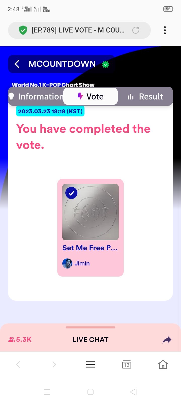 BTS Charts & Votings on Twitter: "mcountdown live voting!! cast for set me free pt.2 now!! 🗳️ ...