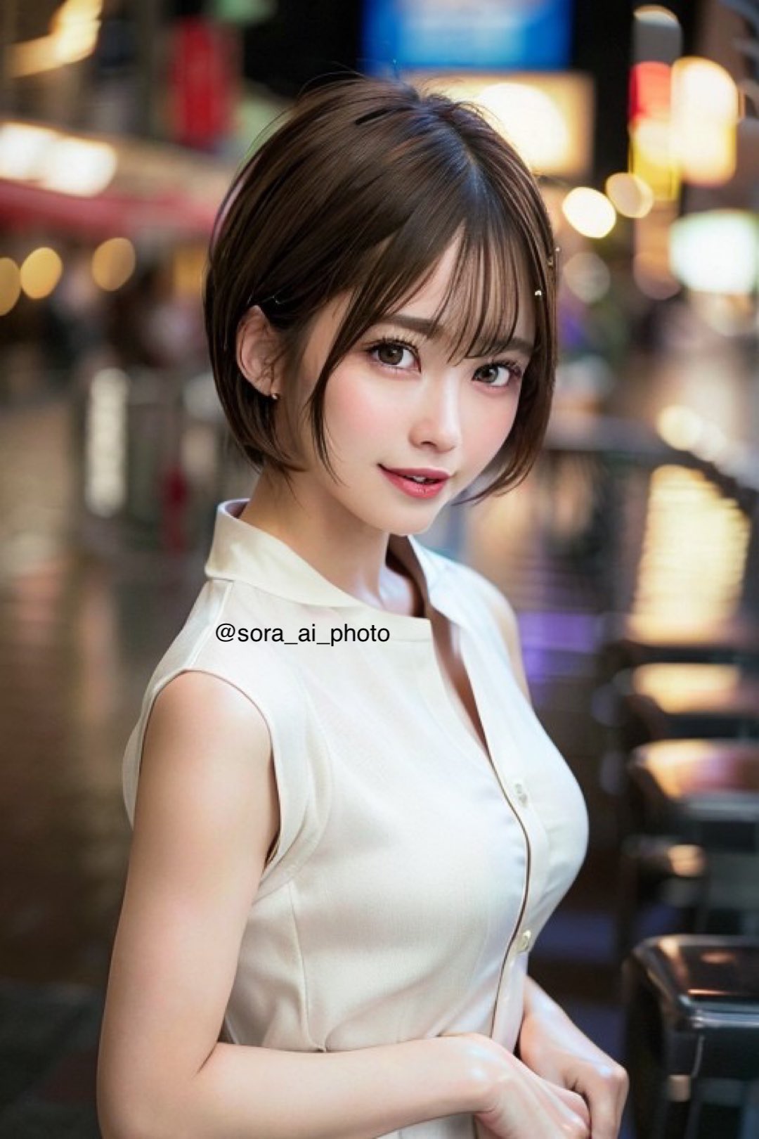 SORA(そら) | リアル系AI美女 on Twitter: "「今日は楽しかったです。また誘ってくださいね💕」 #ChilloutMix #AIOL物語 https://t.co ...