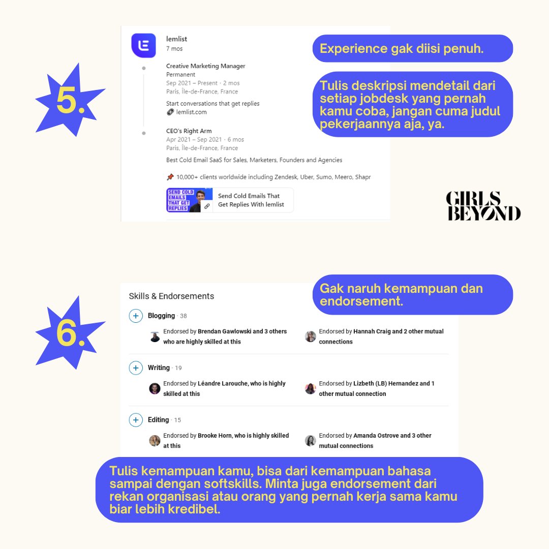 Gaby on Twitter: "Makanyaaa, PENTINGGG banget buat memaksimalkan profil LinkedIn kamu sebaik ...