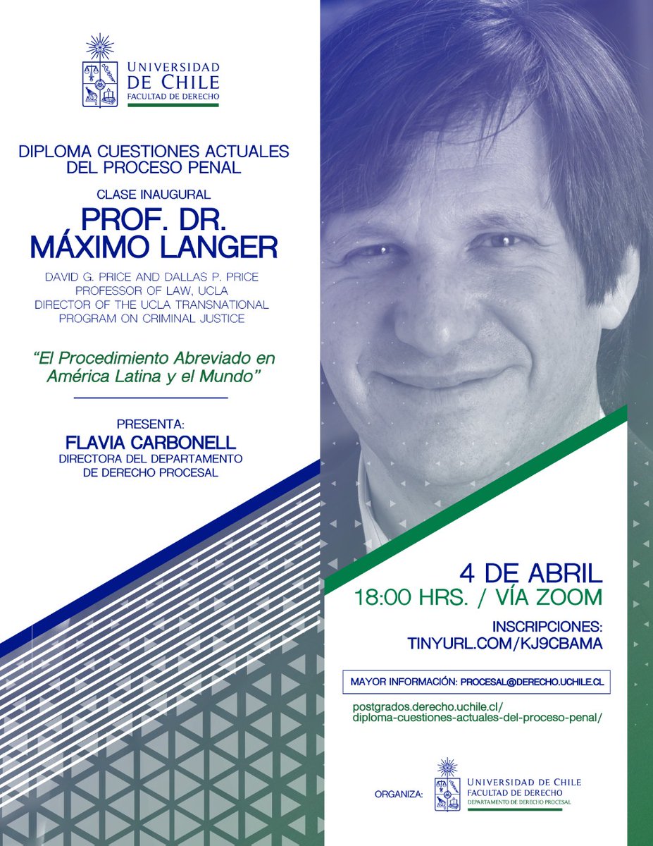 Facultad de Derecho on Twitter: "#Agenda | Clase Inaugural Diploma Cuestiones Actuales del ...