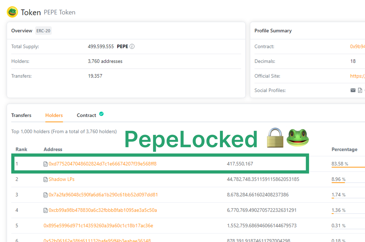 Pepe Launchpad (🚀,🐸) on Twitter: "🚀ALL DEV FUND WALLETS - LOCKED🔒 Our Devs have locked up all ...