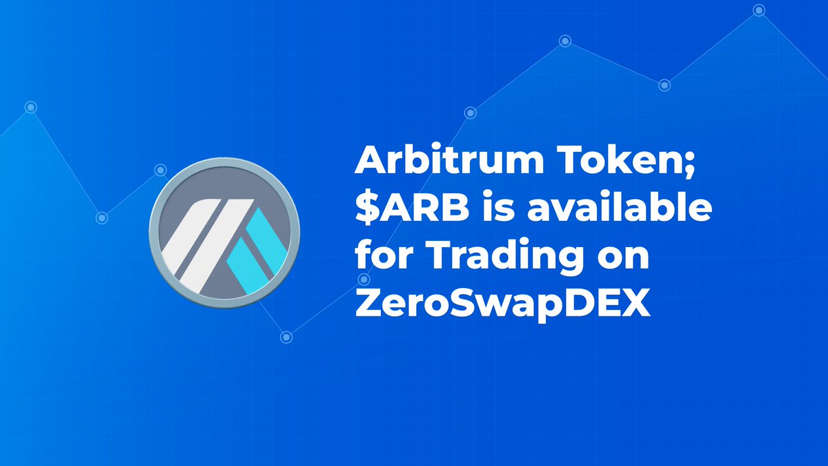 ZeroSwap 🔁 🔀 #MetaAggregator on Twitter: "🔁 You can now trade $ARB token by @arbitrum on the # ...