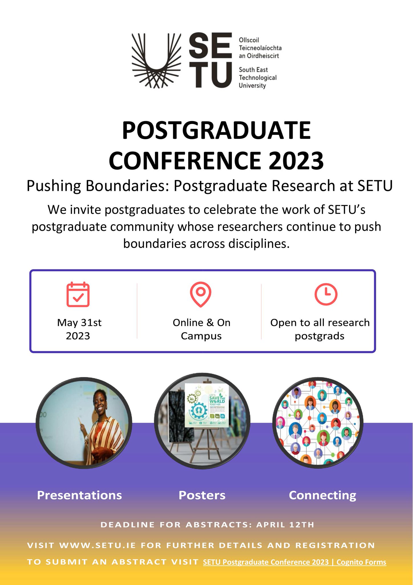 SETU Graduate Studies Office on Twitter: "🚨Calling @SETUIreland PG Researchers🚨 The call for ...