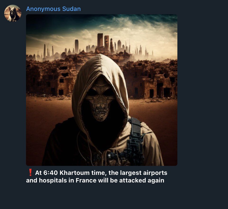 FalconFeedsio on Twitter: "Anonymous Sudan has once again issued a warning, this time targeting ...