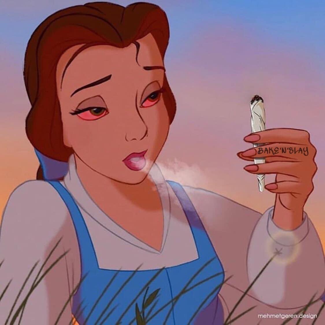 Disney Princess Smoking Pot