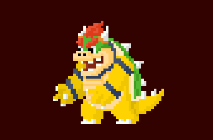 8 Bit Bowser Png