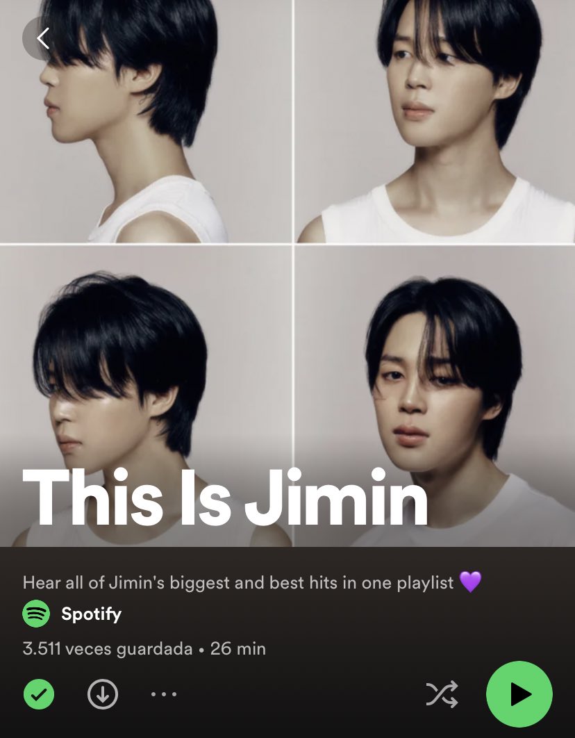BTS Charts Daily⁷ on Twitter: "[INFO] #JIMIN Official Spotify playlist "This is Jimin" is now ...