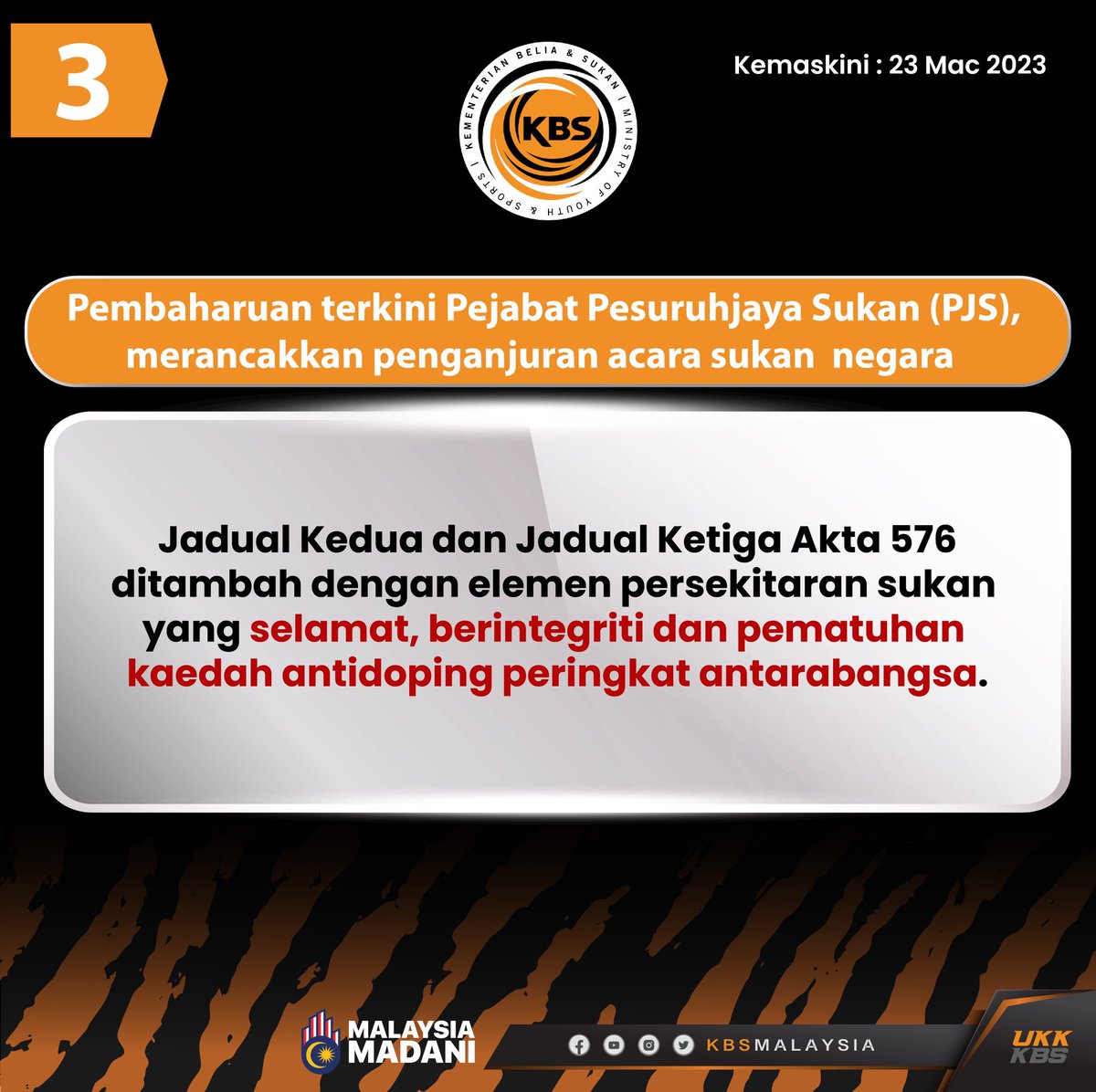 KBSMalaysia on Twitter: "Kementerian Belia dan Sukan (KBS) sentiasa komited dalam usaha ...