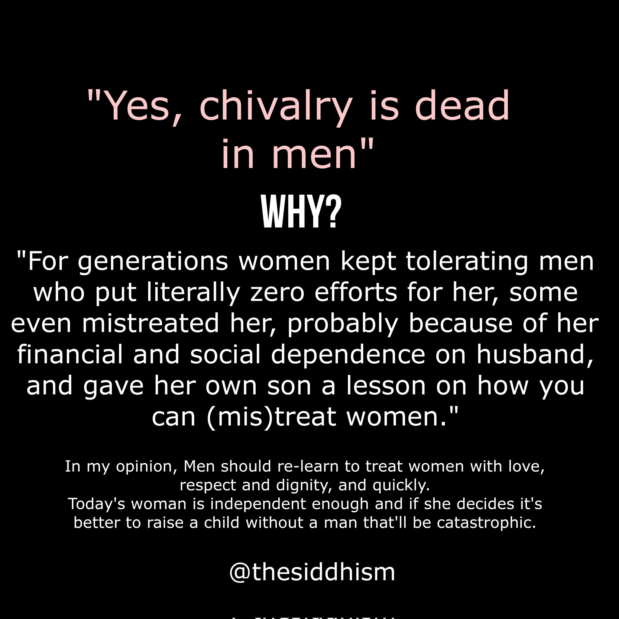 Chivalry Is Dead Quotes