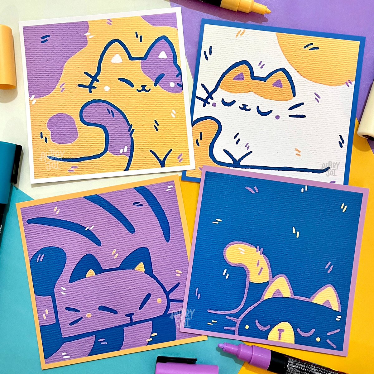「Cube cat prints! 🐱 」Aubo 🏳️‍⚧️の漫画