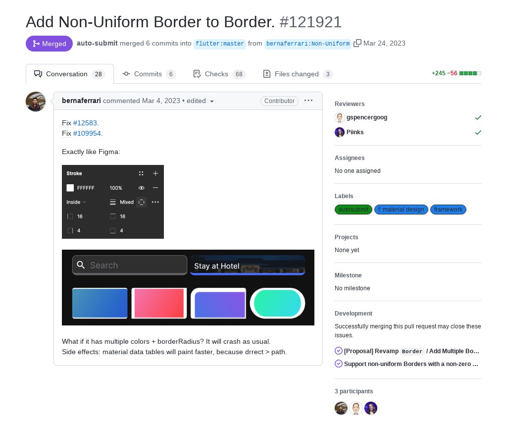Flutter Merge On Twitter Add Non Uniform Border To Border By Bernaferrari Was Merged Into 5919