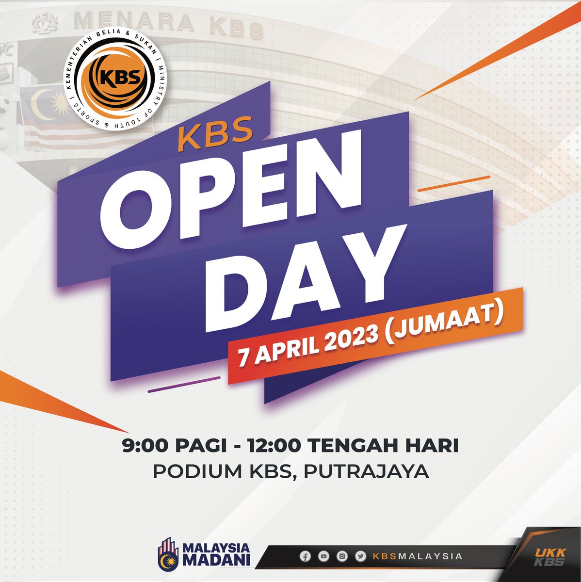 KBSMalaysia on Twitter: "KBS Open Day 2023 🔥⚡️ Panggilan kepada penggiat industri sukan dan ...
