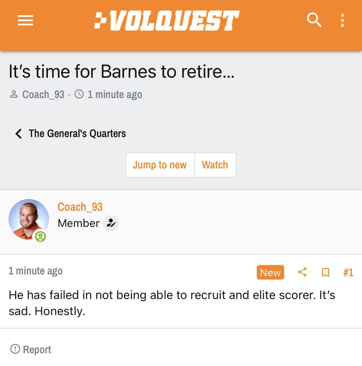 Message Board Geniuses on Twitter: "#Tennessee loses. #FireEverybody"