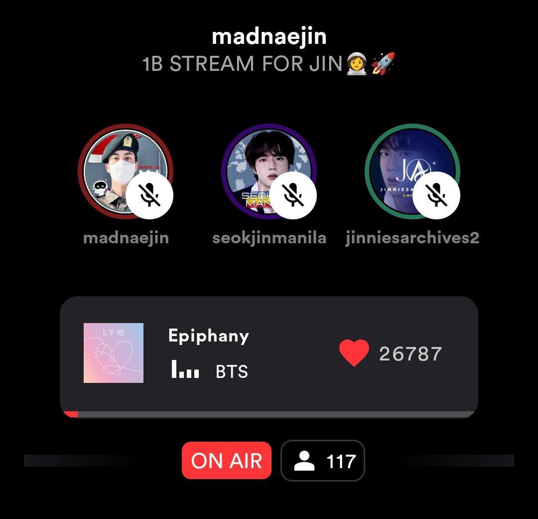 𝒥𝒜 on Twitter: "[FUNDRAISING STREAMING PARTY] 🔴 Now on air with @MadnaeJin1204 and @seokjin ...