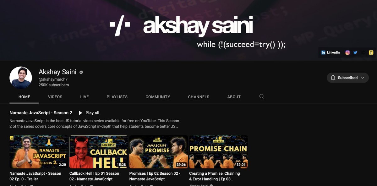 📌 Learn web development for FREE using these 10 Youtube channels: - Thread from Sumit ...