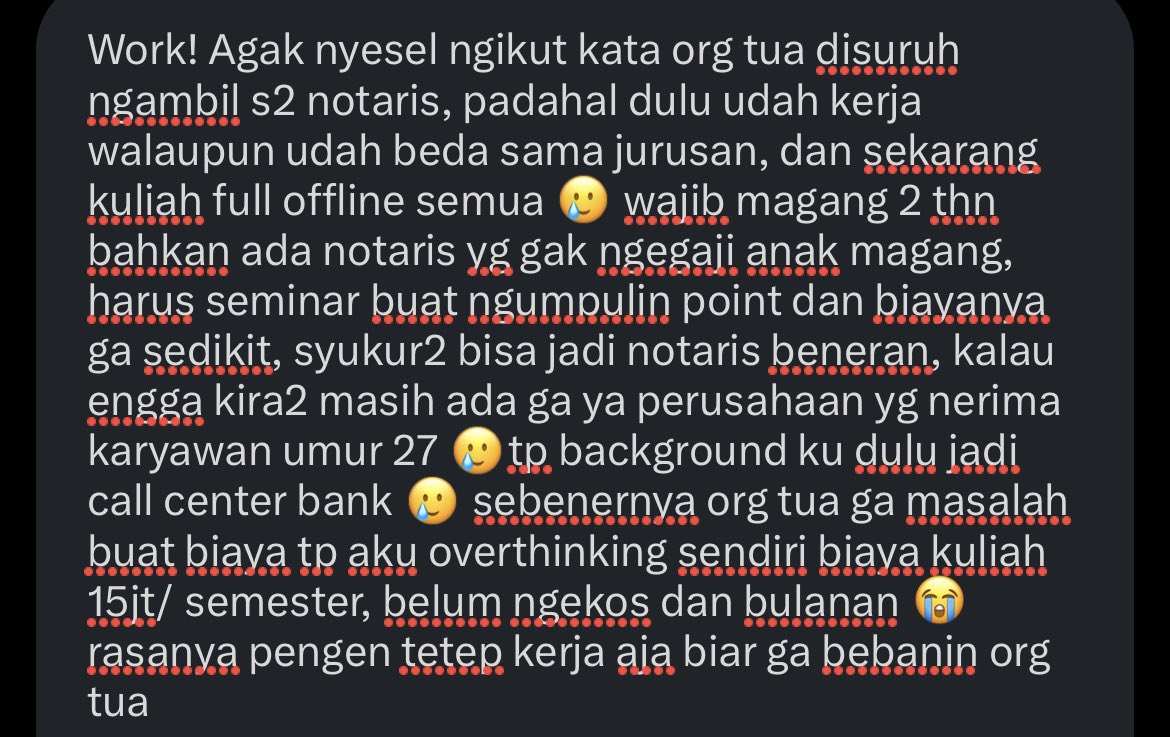 BACA RULES (s.id/worksfess) on Twitter: "Work! Kira kira ada ga ya? 😭"