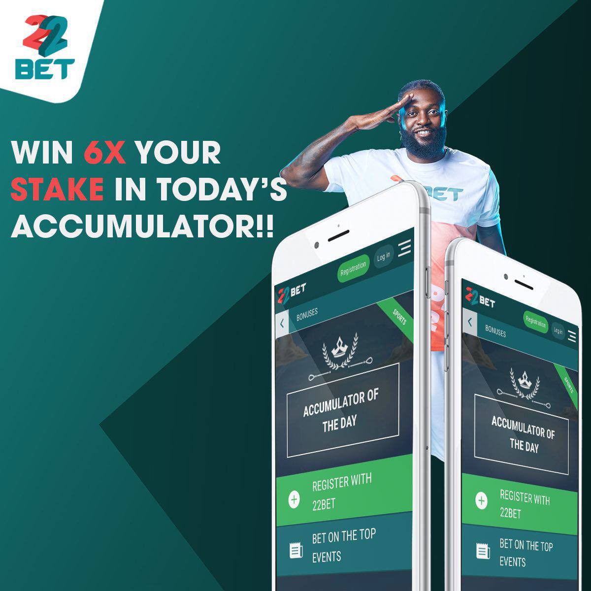 22BET_Ghana on Twitter: "Win 6 X your stake🔥 on today’s Accumulator Bonus Bet here 👉🏾 http://bit ...