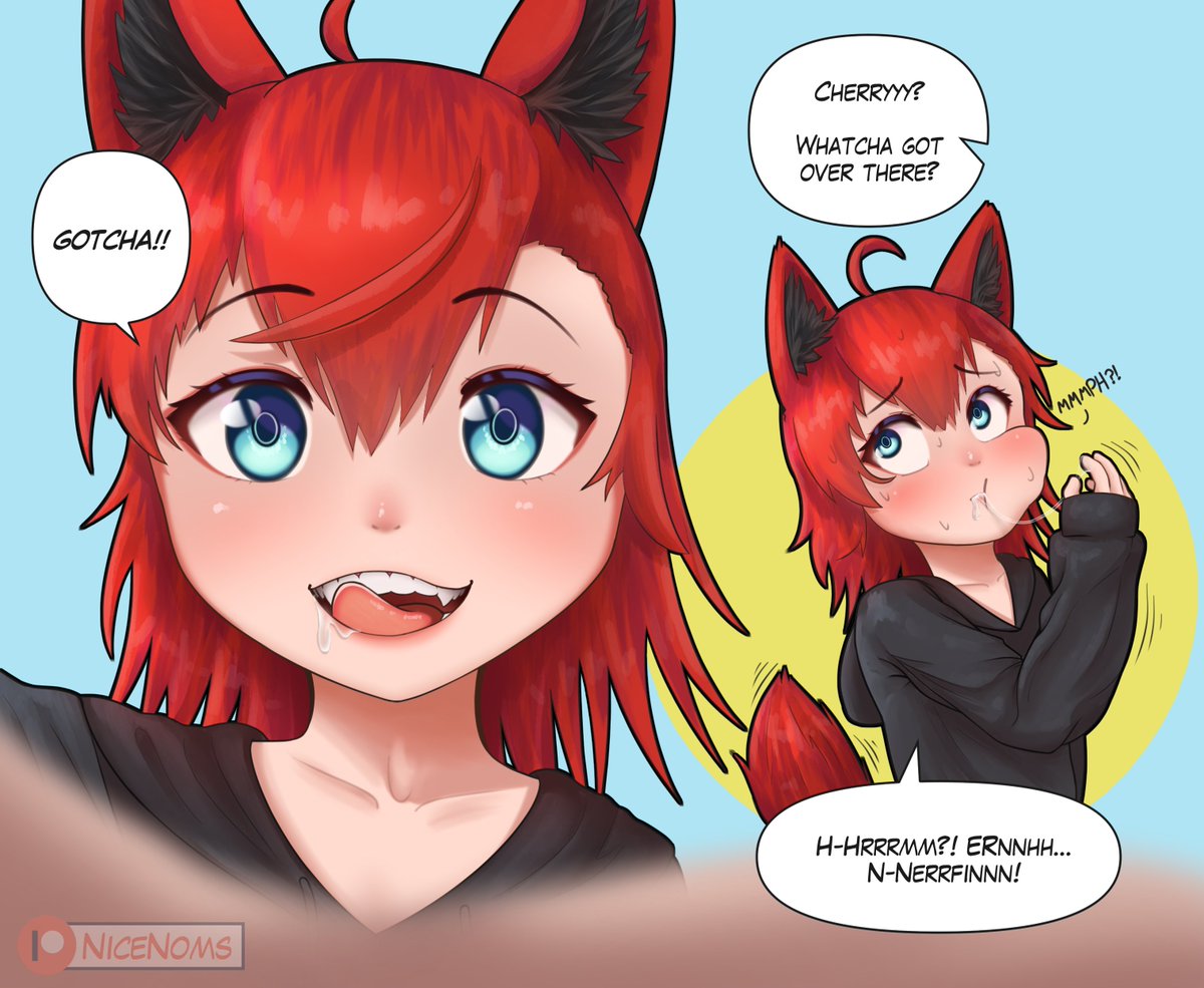 Cabezilla Art 🔞 on Twitter: "RT @NomsNice: smol Cherry finds smol snack!~ #Sizetwitter # ...