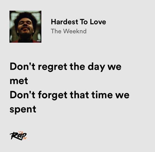 Relatable Iconic Lyrics On Twitter The Weeknd Hardest To Love