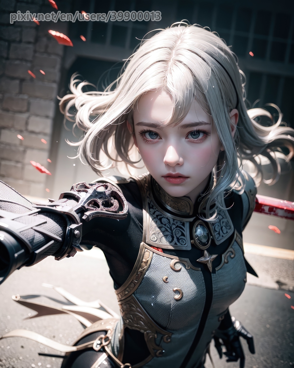 Chibi.AI on Twitter: "Random Girl 5 #AIイラスト #AI #Realistic #sword #glow(keeno) #whitehair #Cool ...