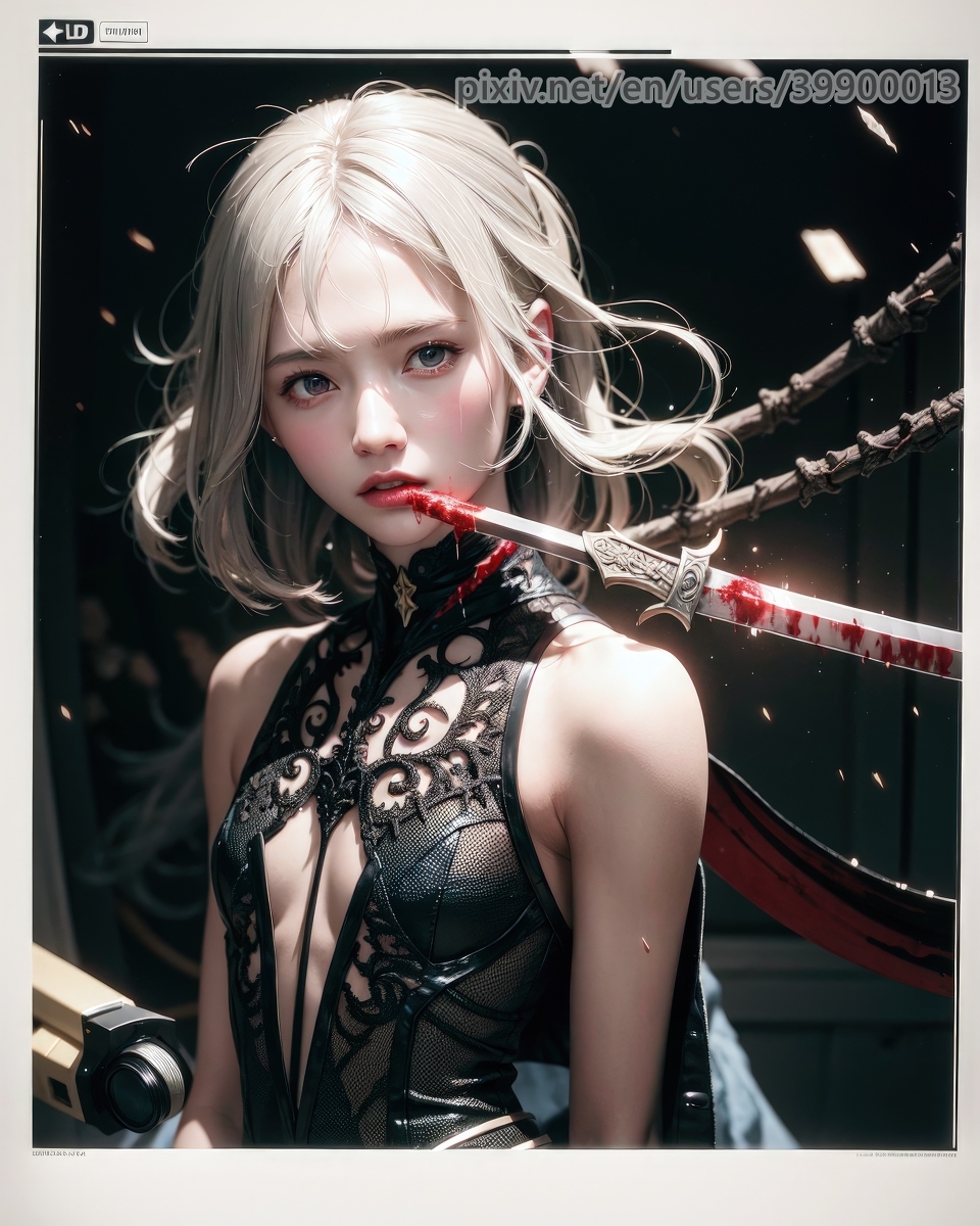 Chibi.AI on Twitter: "Random Girl 5 #AIイラスト #AI #Realistic #sword #glow(keeno) #whitehair #Cool ...