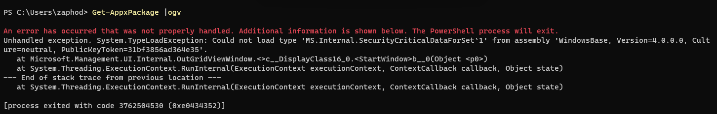 Guy Leech on Twitter: "Oops, I broke pwsh 7 https://t.co/cpoJSR2ZPG" / Twitter