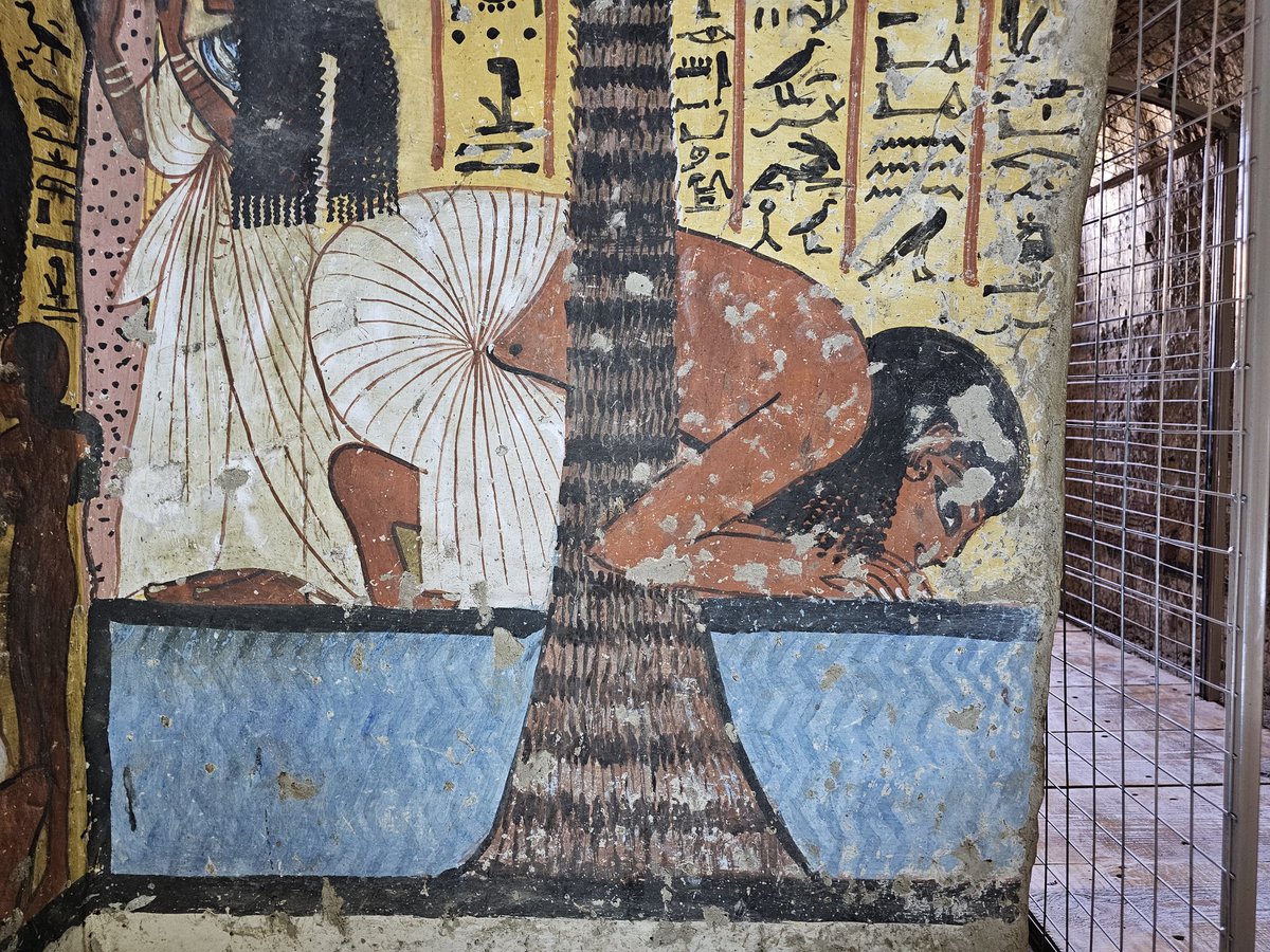 Dr. Peter J Brand on Twitter: "2/ scene of tomb owner under a palm tree is similar to Pashedu's ...