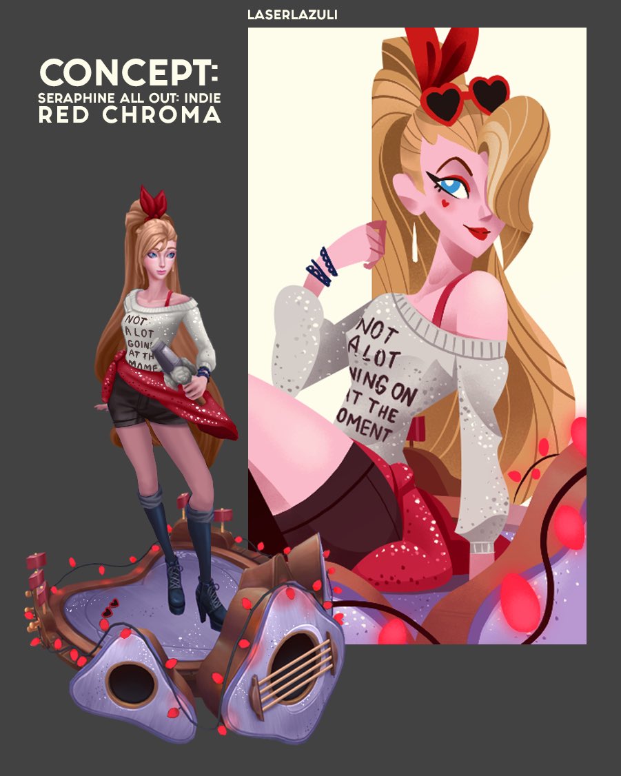 Lucas on Twitter: "throw back to these chroma concepts for Seraphine’s kda skin, I thought a bit ...