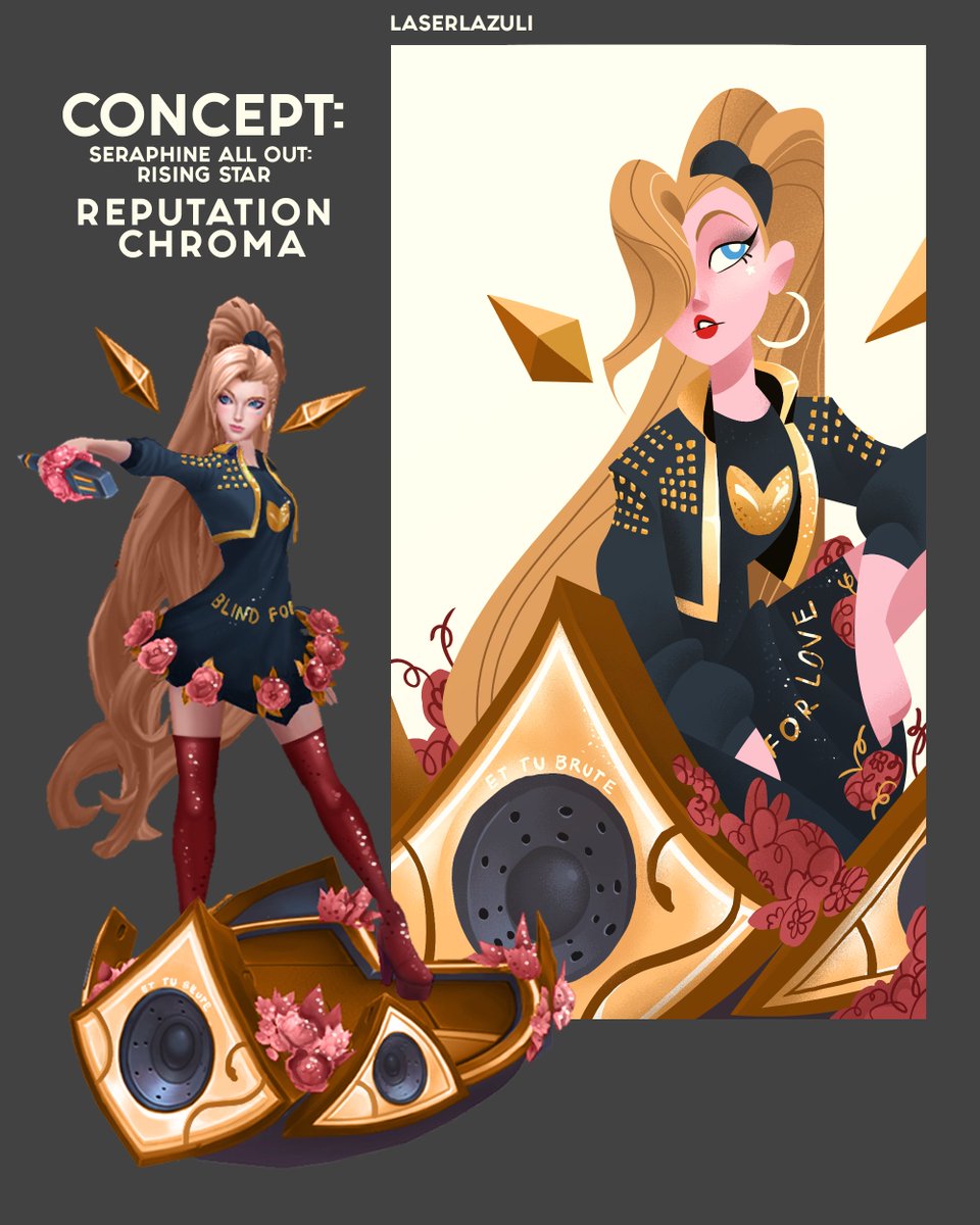Lucas on Twitter: "throw back to these chroma concepts for Seraphine’s kda skin, I thought a bit ...