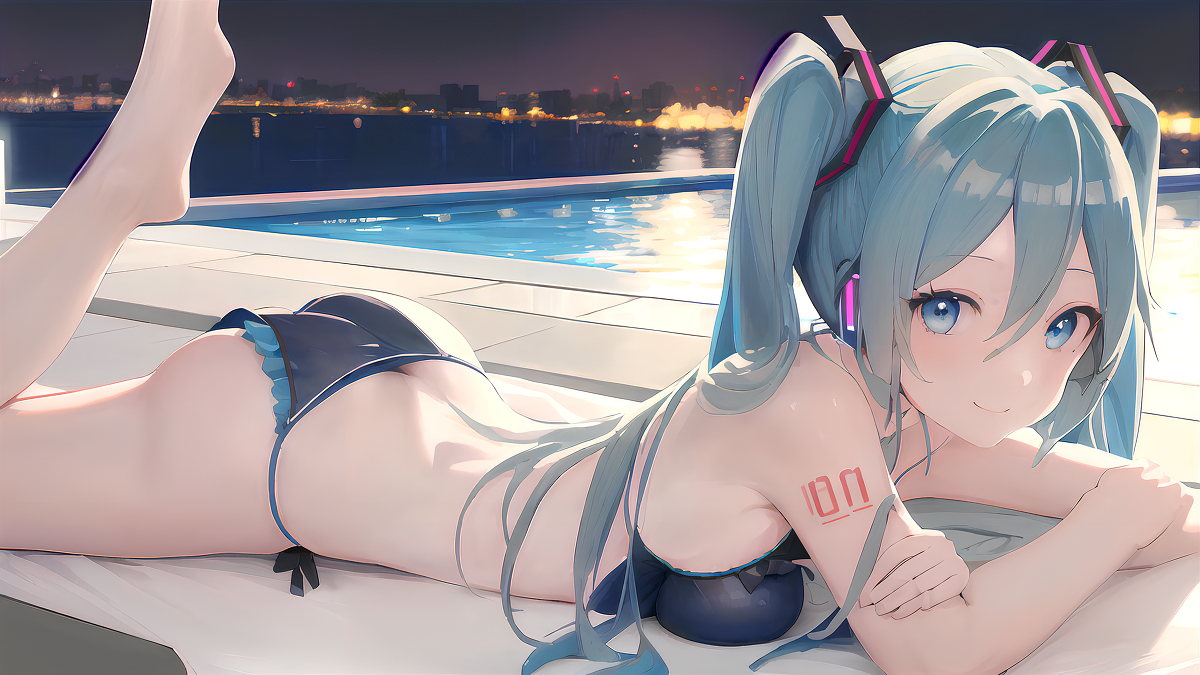 Modusprimax (NSFW🔞) on Twitter: "[AI-generated] Hatsune Miku #AOM3 #VOCALOID #ビキニ #水着 #初音ミク ...